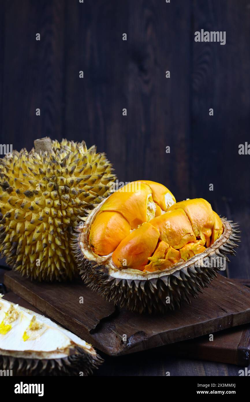 Lai or Elai fruit, one of Borneo endemic fruits. Family with Durian or ...