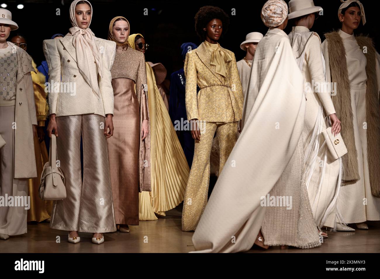 Istanbul, Turkey. 26th Apr, 2024. Models seen on the runaway for ...