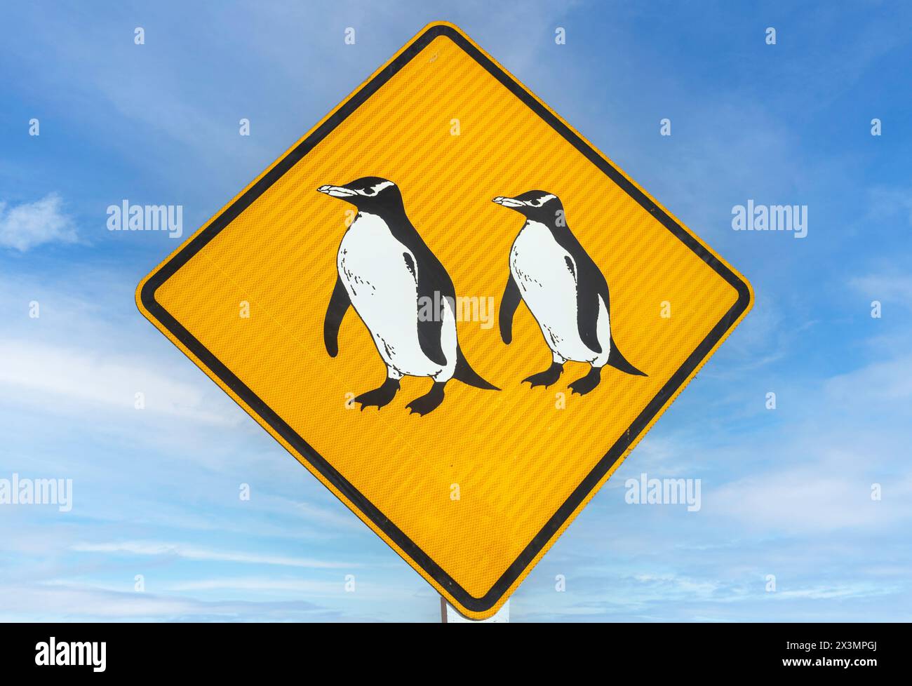 Penguins crossing sign at Oamaru Blue Penguin Colony, Waterfront Road ...