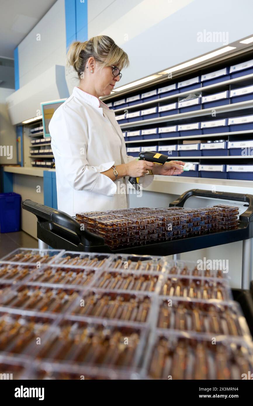 Barcode reading, Chaotic storage, Pharmacy, Onkologikoa Hospital ...