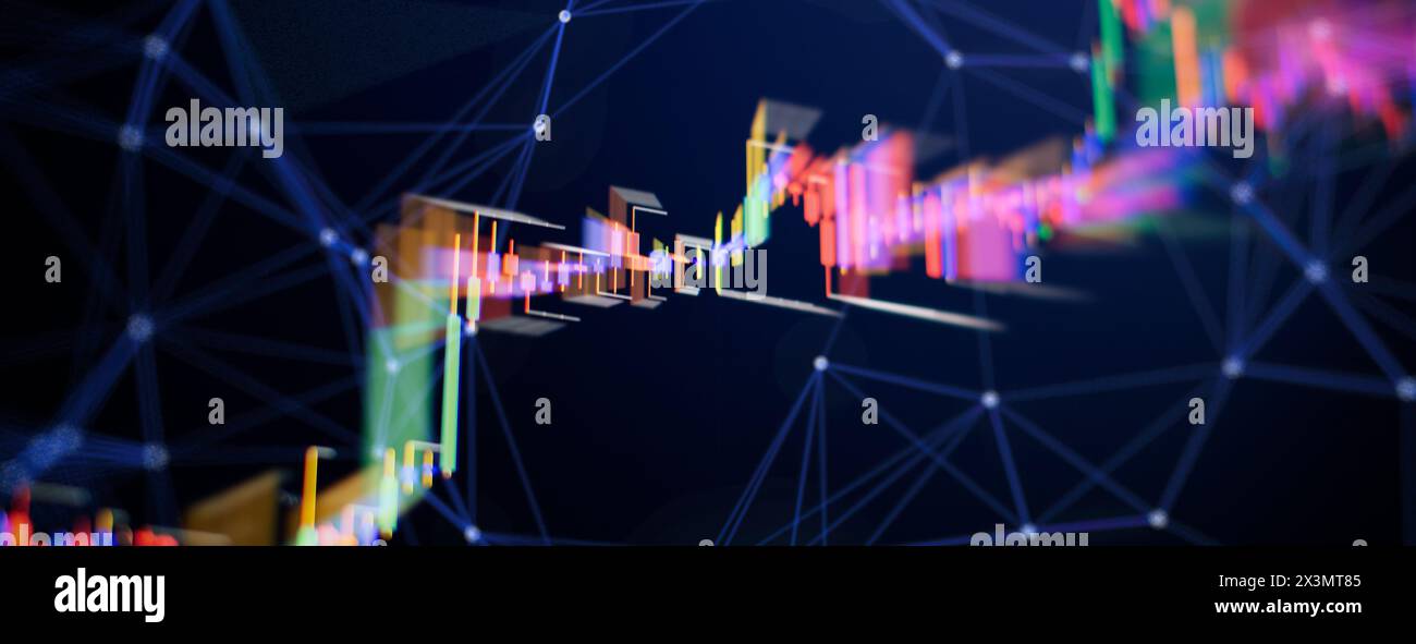 Stock market or forex trading graph and candlestick chart suitable for ...