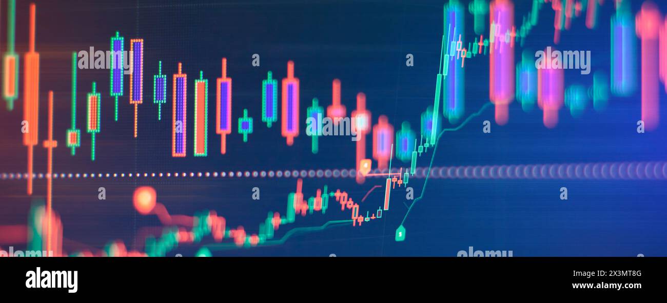 Financial chart with up trend line graph. Wealth management with risk ...
