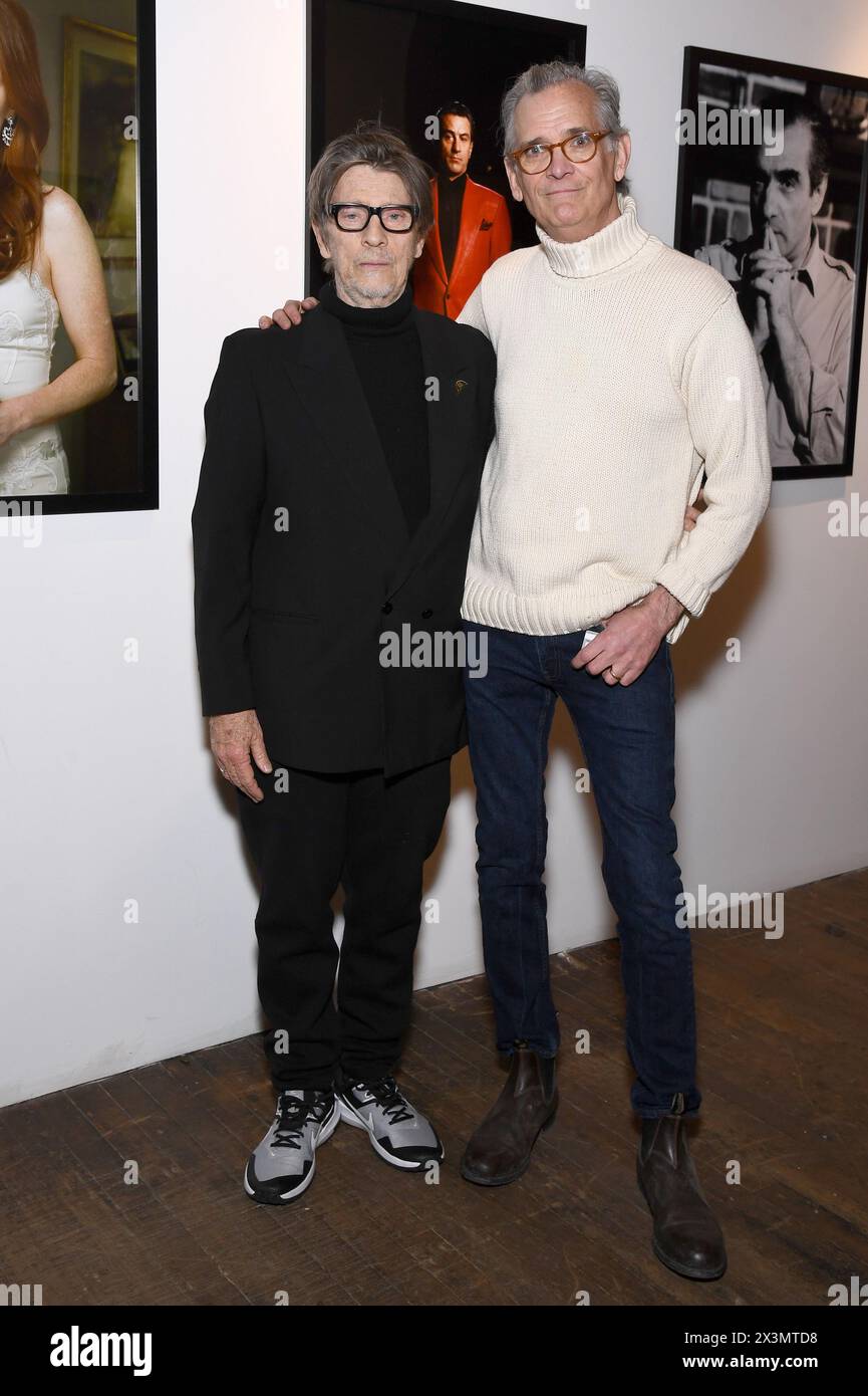 (L-R) Artist Christopher Makos and Milford Mayor Sean Strub attend ...