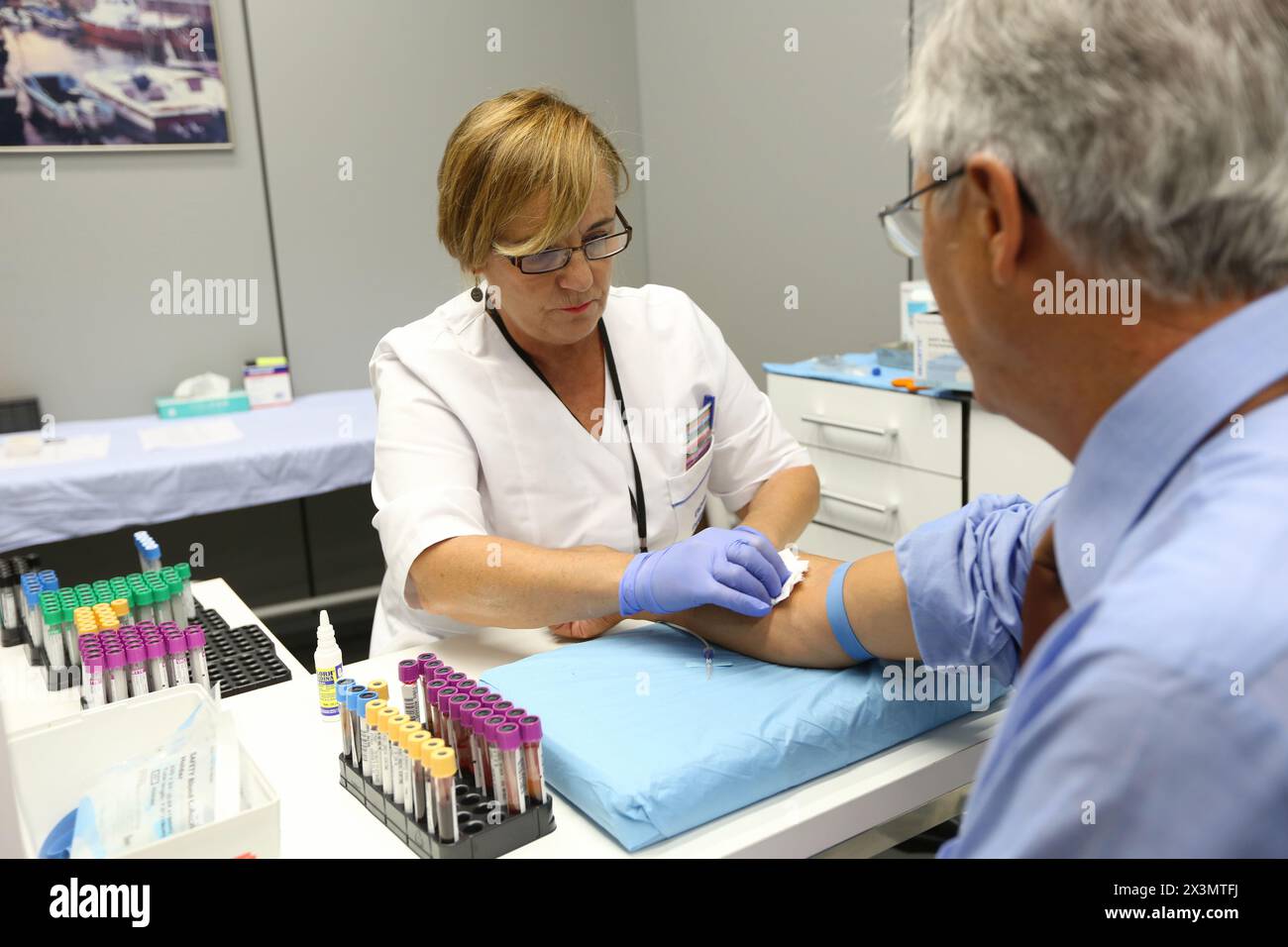 Blood extraction, Onkologikoa Hospital, Oncology Institute, Case Center ...