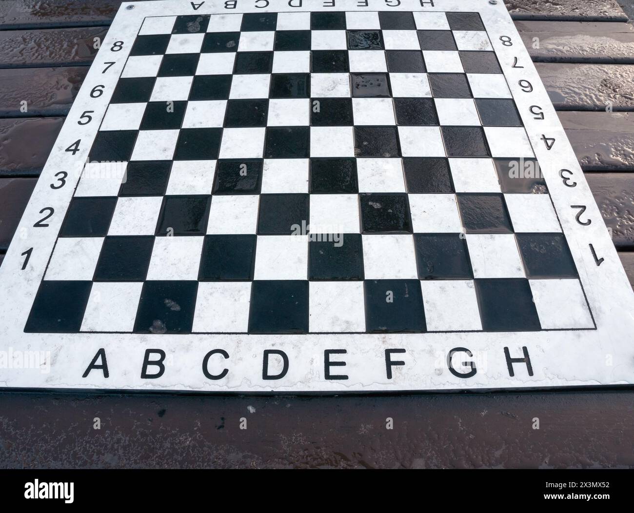 empty chess game board outdoors Stock Photo - Alamy