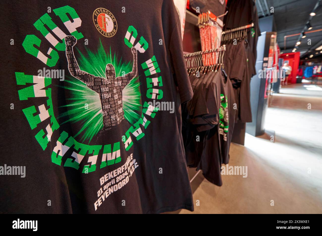 Souvenirs on sale in the fan shop at De Kuip arena - the official ...