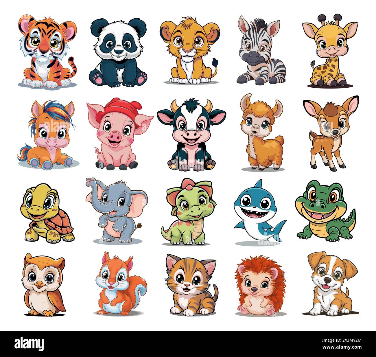 Cute animals bear cat Stock Vector Images - Alamy