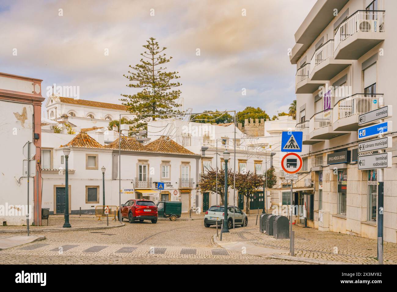 Tavira, Portugal, January 8, 2024. Street view in Tavira, Portugal ...