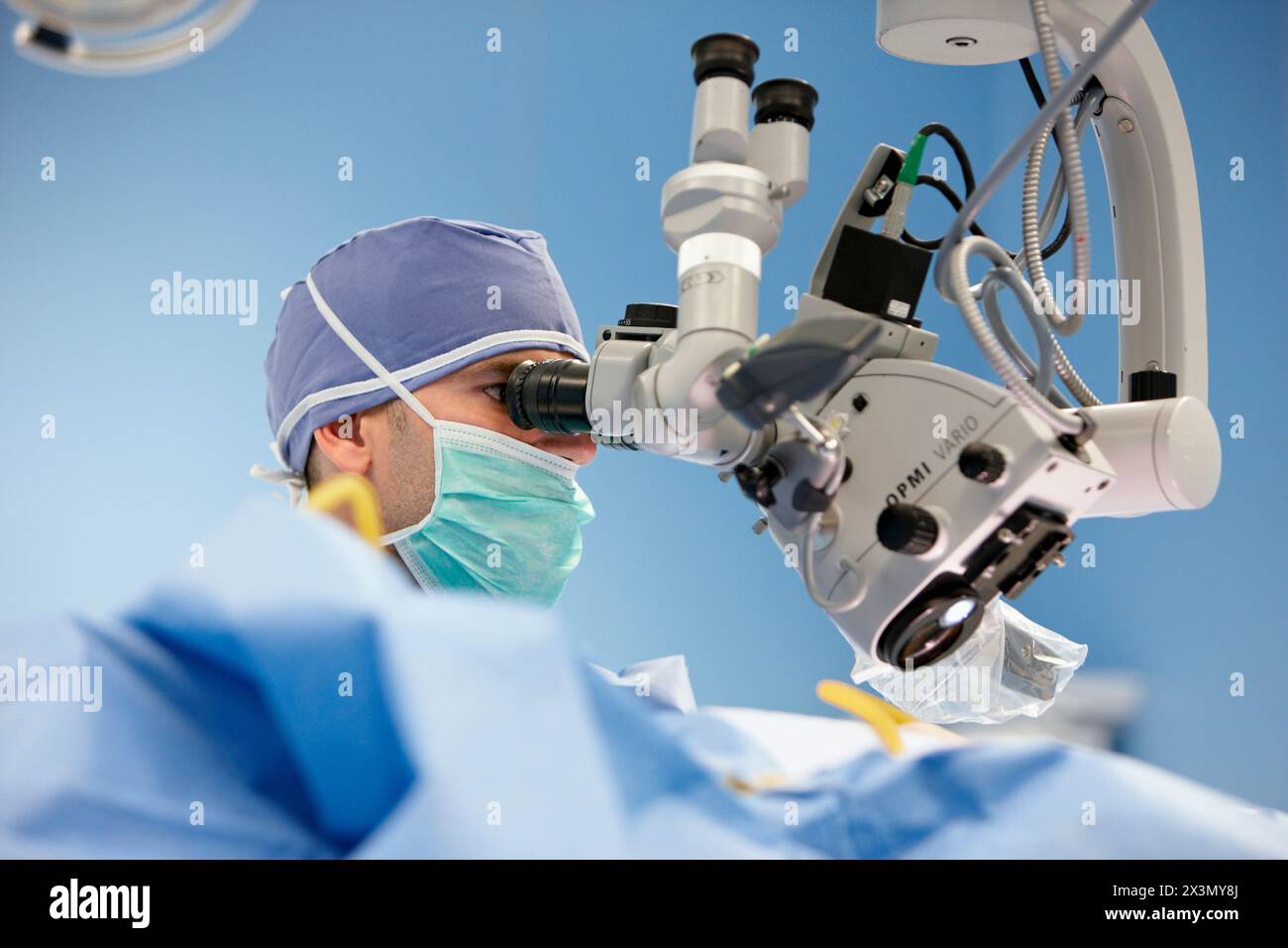 Surgical removal of the adenoids, otorhinolaryngology operating room ...