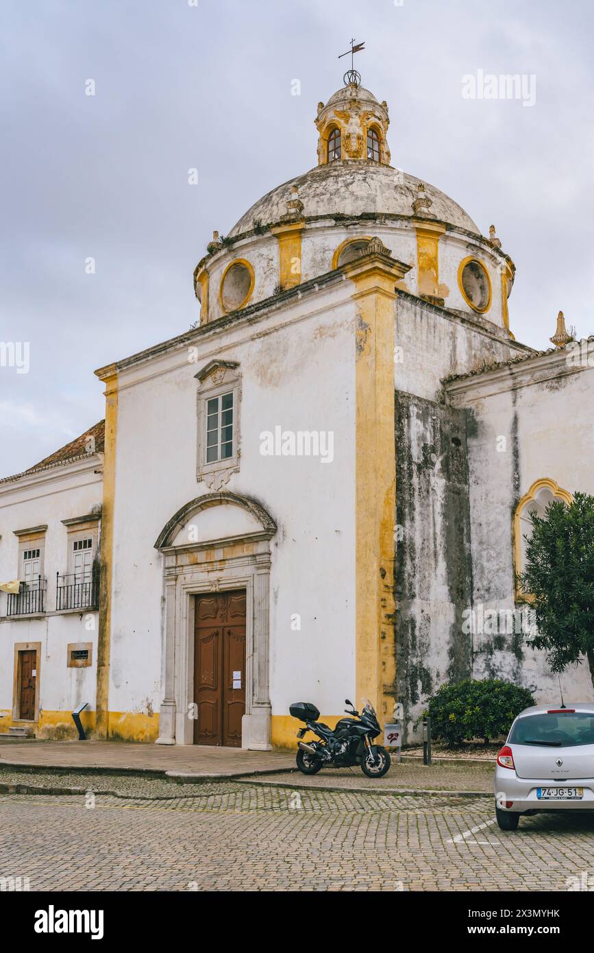 Tavira, Portugal, January 8, 2024. Historic domed church in Tavira ...