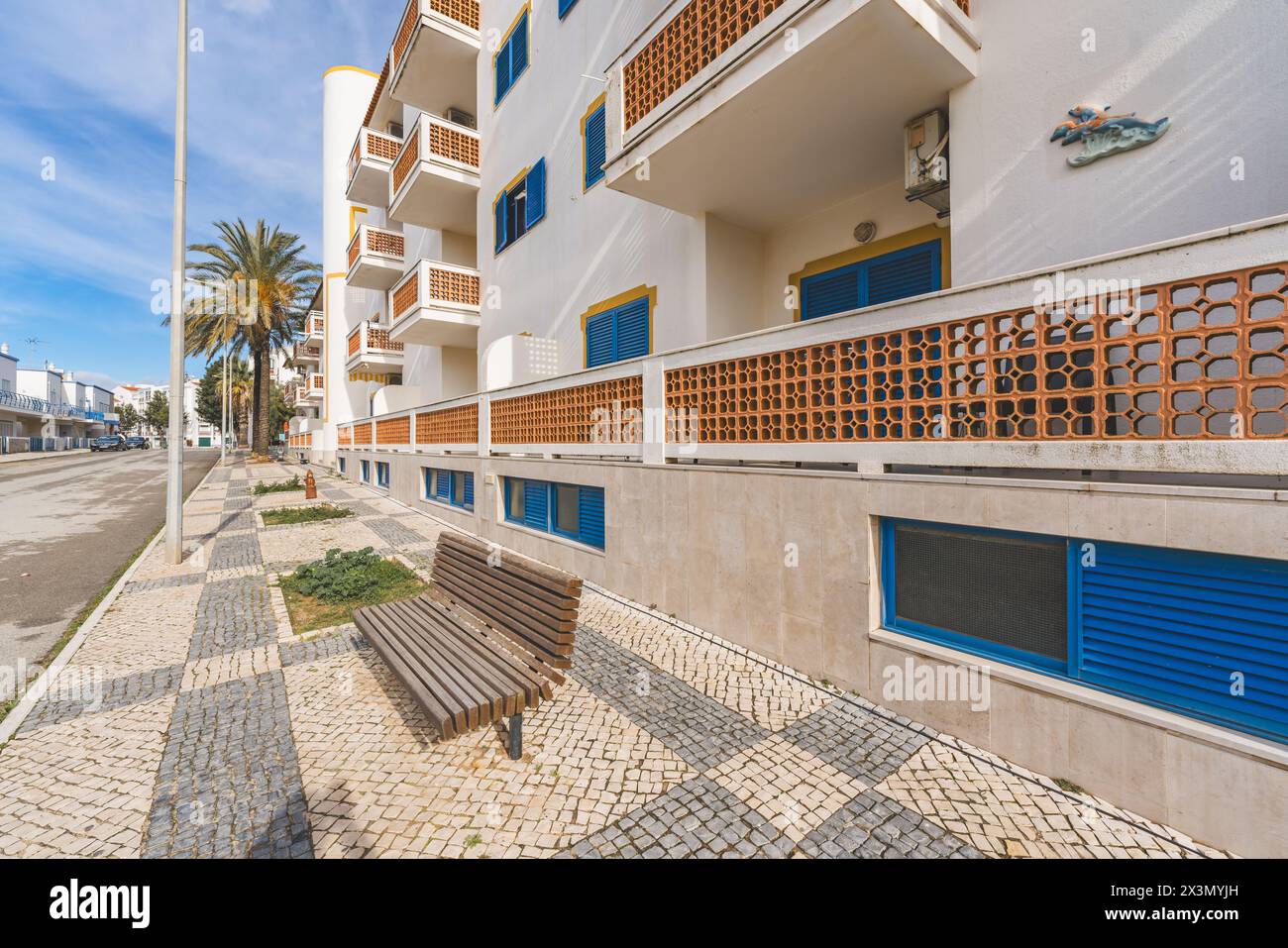 Manta Rota, Portugal, January 10, 2024. A residential street in Manta ...