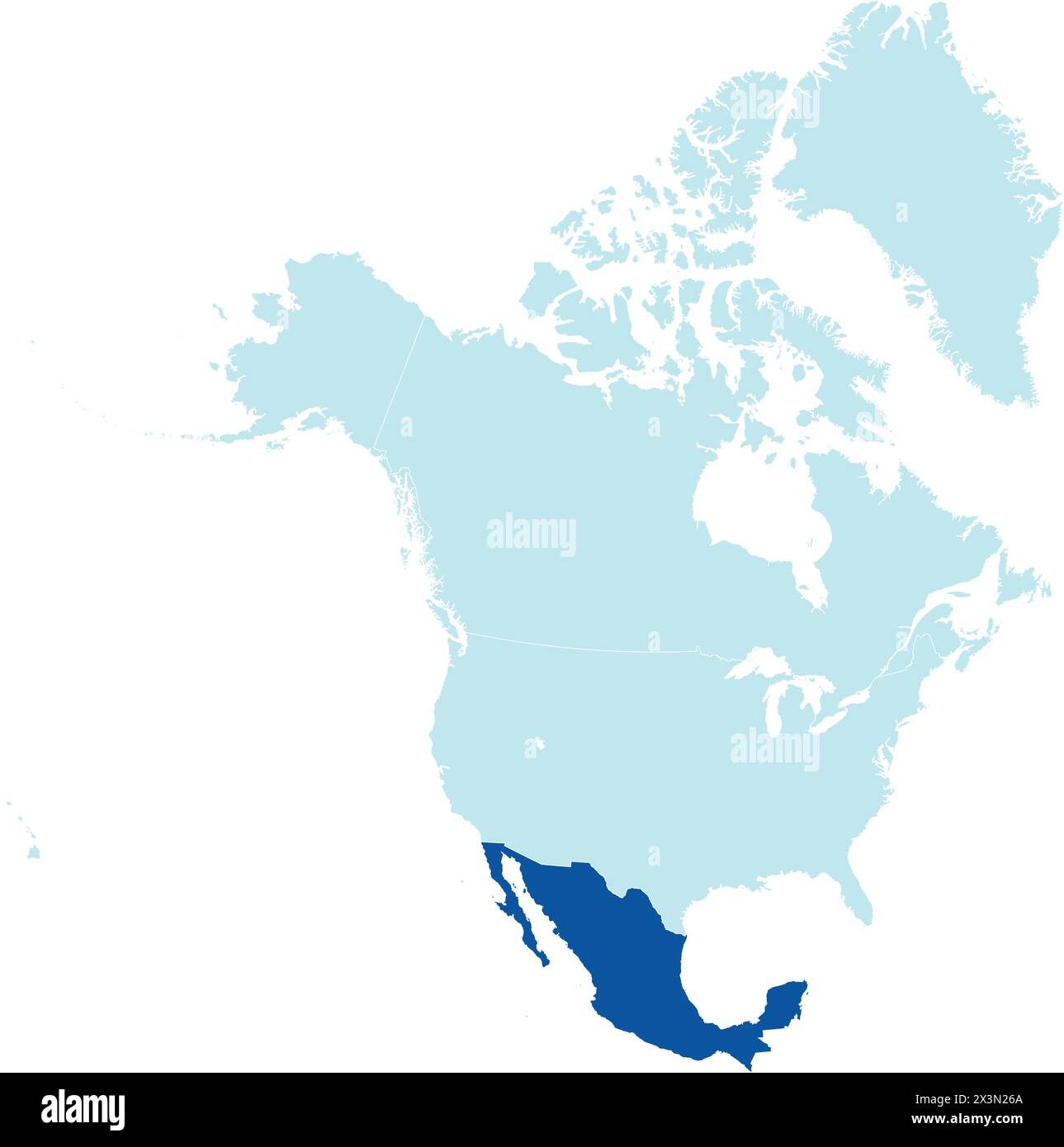 Map of the north american continent hi-res stock photography and images ...