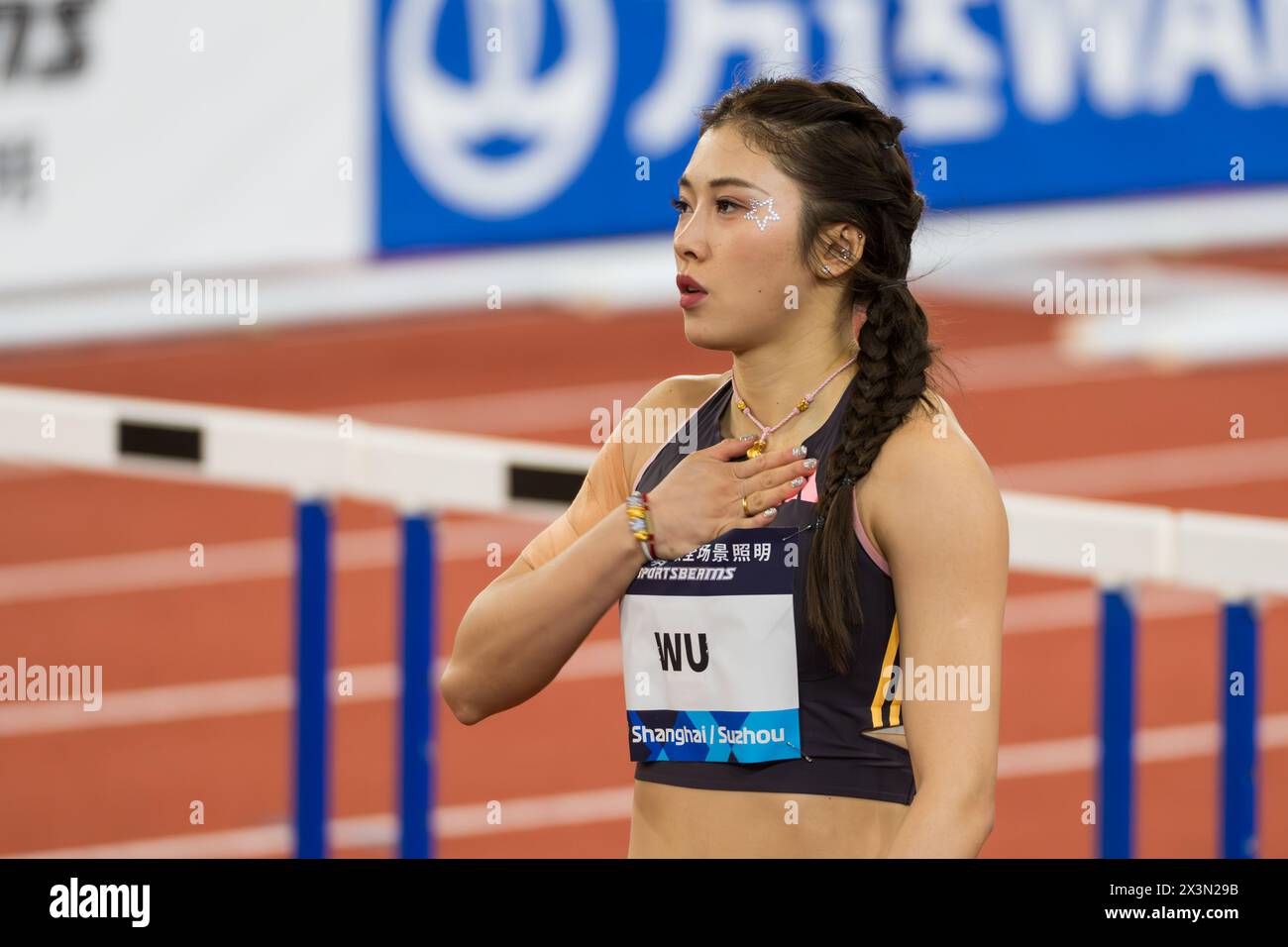 SUZHOU, CHINA - APRIL 27, 2024 - Chinese female athlete Yanni Wu ...