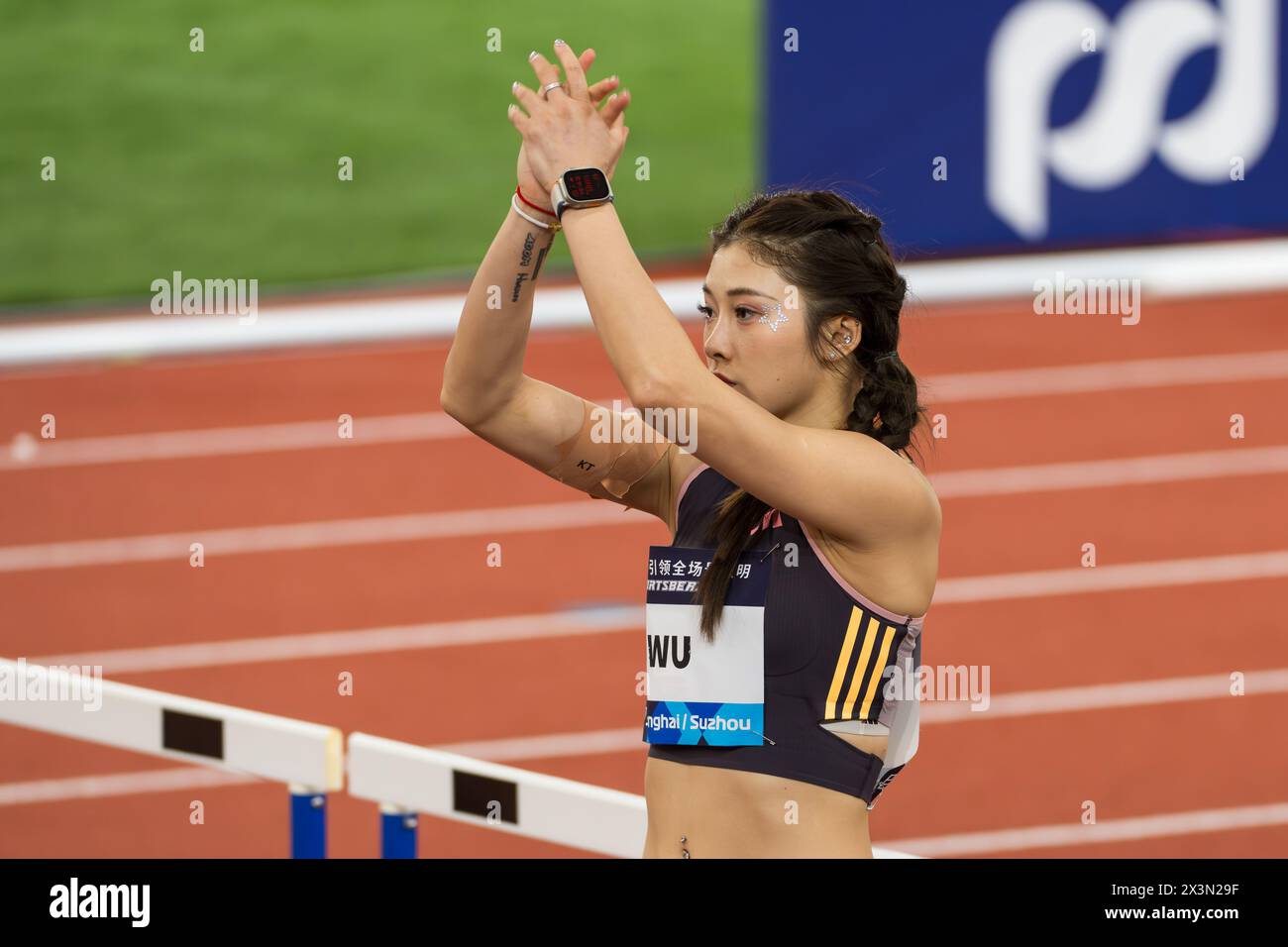 SUZHOU, CHINA - APRIL 27, 2024 - Chinese female athlete Yanni Wu ...