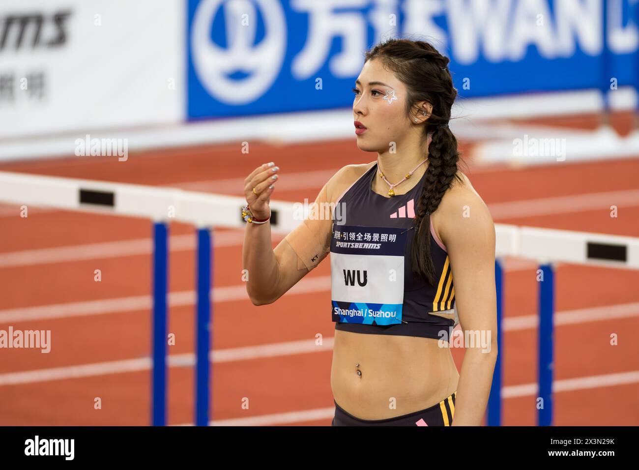 SUZHOU, CHINA - APRIL 27, 2024 - Chinese female athlete Yanni Wu ...