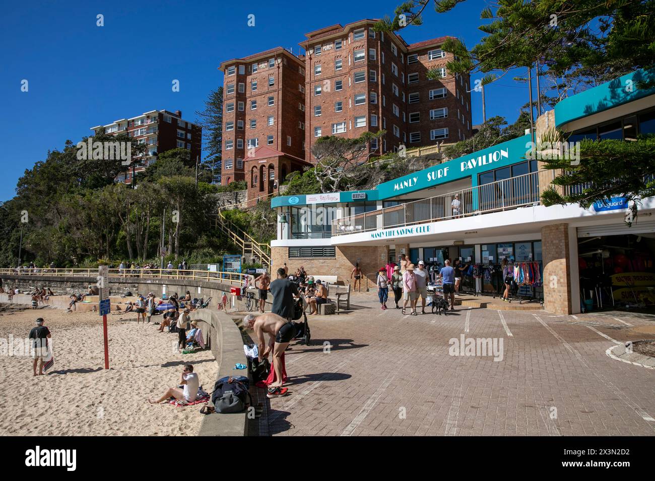 Manly surf club and Manly pavilion building on Manly Beach,Sydney,NSW ...