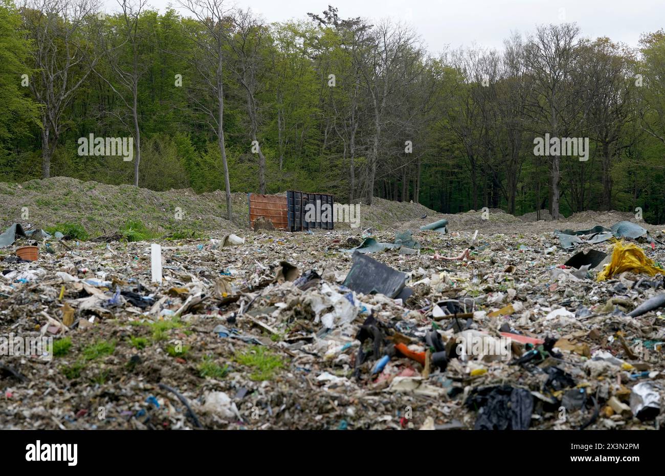 A view of thousands of tonnes of illegal waste dumped within Hoad's ...