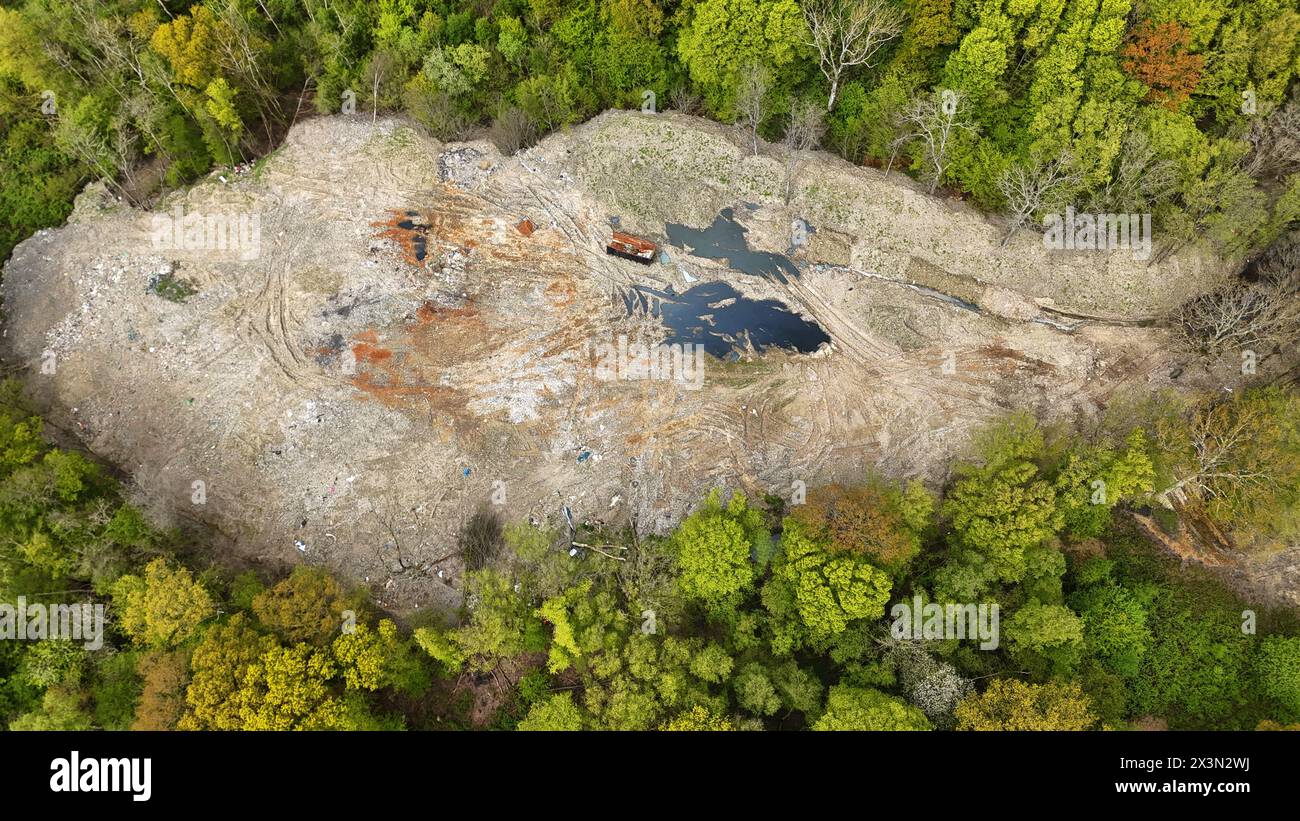 A view of thousands of tonnes of illegal waste dumped within Hoad's ...