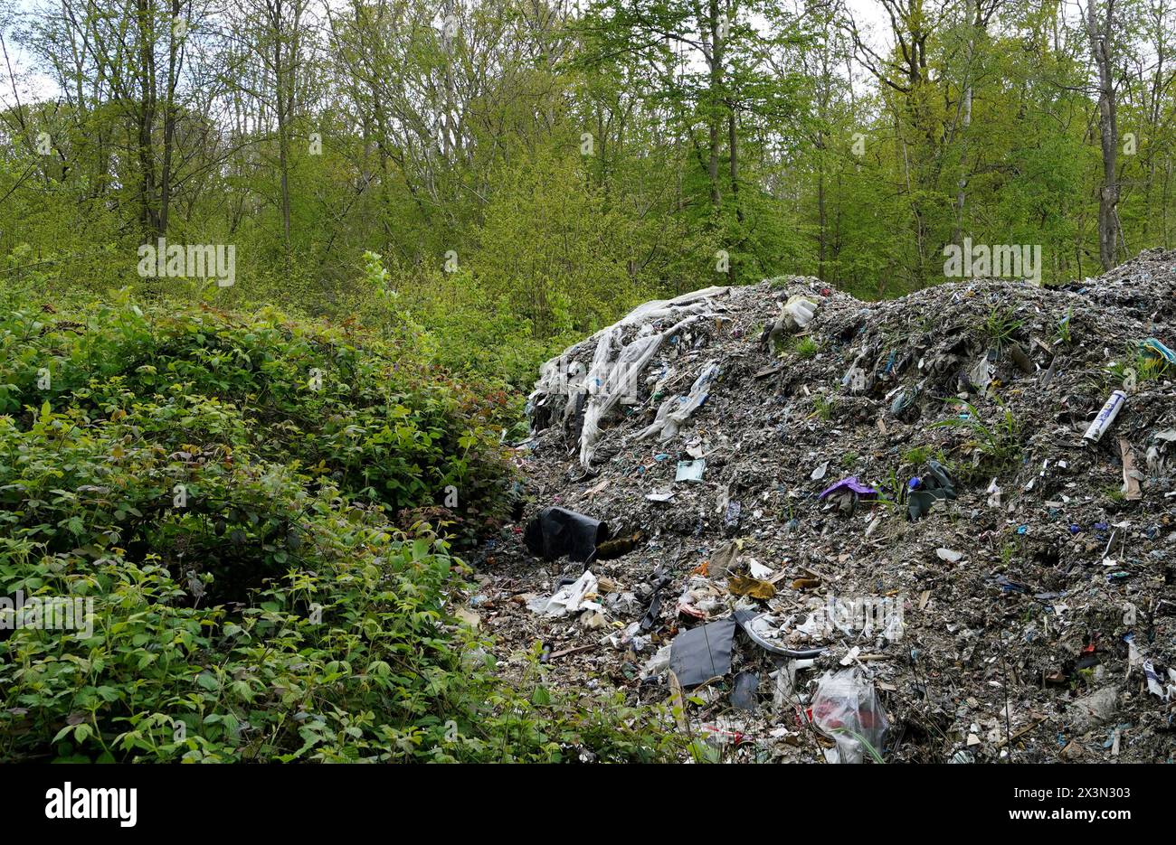 A view of thousands of tonnes of illegal waste dumped within Hoad's ...