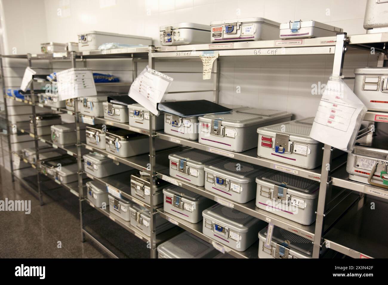 Surgical instruments storage, sterilization plant. Hospital ...