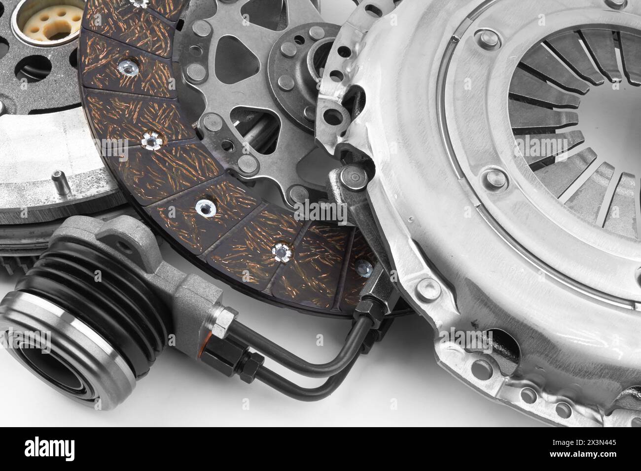 Car engine clutch isolated on white background Stock Photo - Alamy