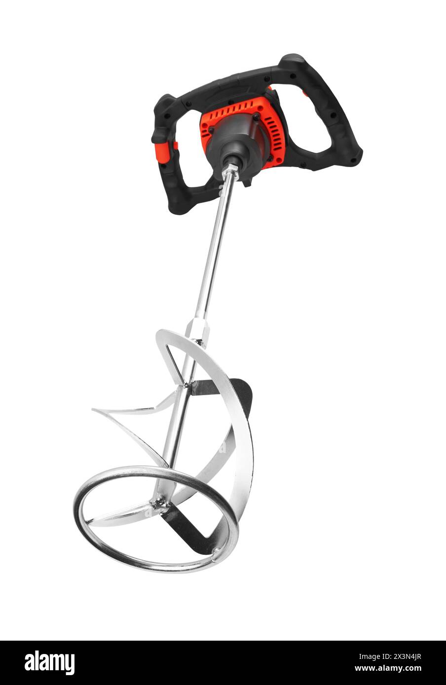 Manual construction mixer isolated on white background Stock Photo - Alamy