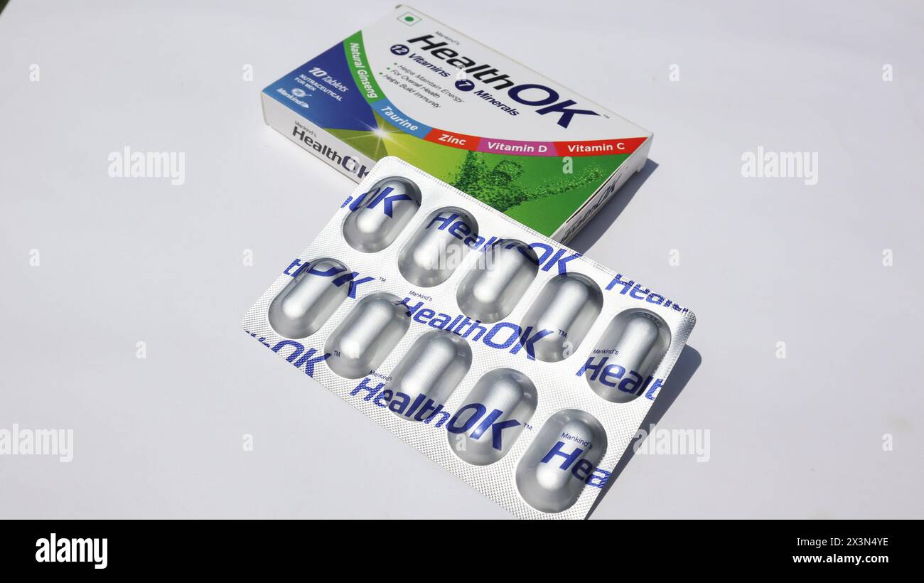 Health OK tablet is Multivitamin and Multimineral Capsules in strip of ...