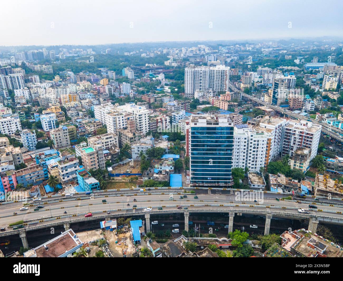 Aerial View Cityscape of Chittagong City Bangladesh. Corporate Office ...