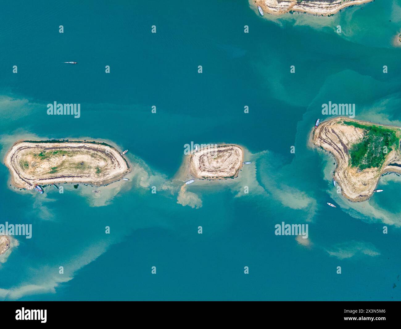 Aerial view of islands in Kaptai Lake in Rangamati of Chittagong in ...