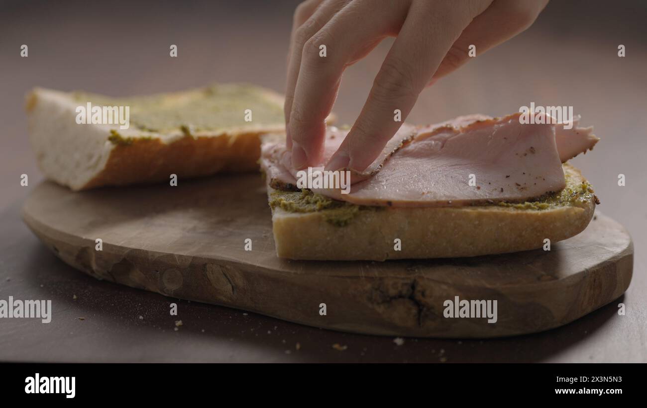 Man making sandwich add hi-res stock photography and images - Alamy