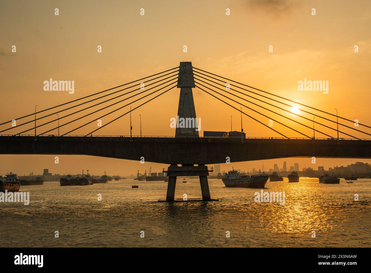 The Shah Amanat Bridge (3rd Karnaphuli Bridge) in Chittagong is the newest of three bridges ...