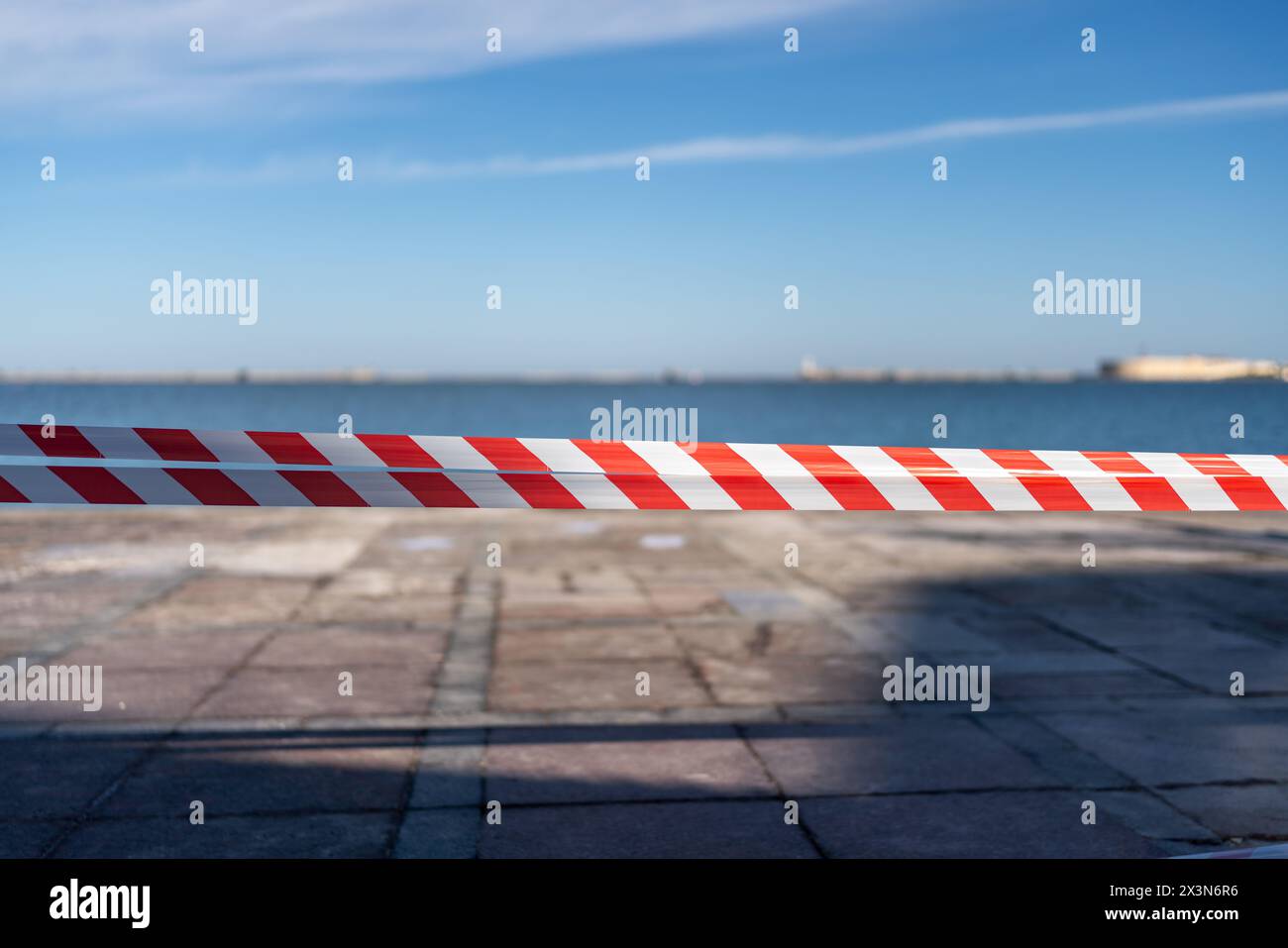 Orange beach boundary sign hi-res stock photography and images - Alamy