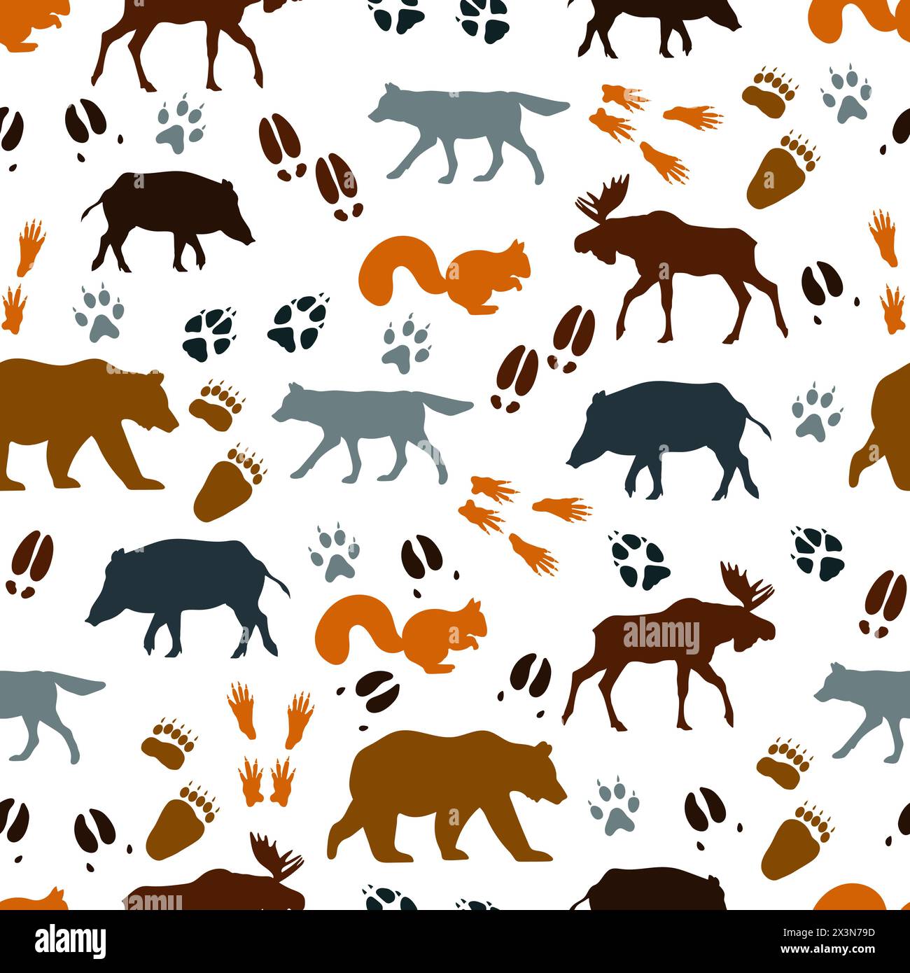 Tracks of moose Stock Vector Images - Alamy