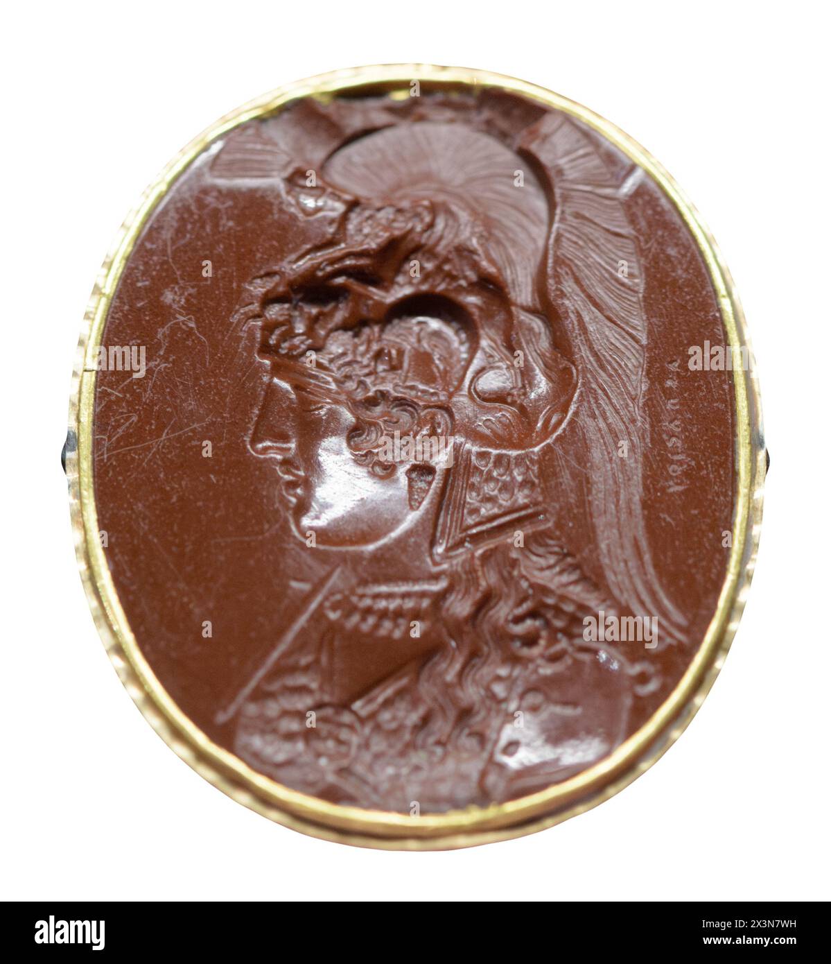 Intaglio with the head of Athena Parthenos. Greek artwork after ...