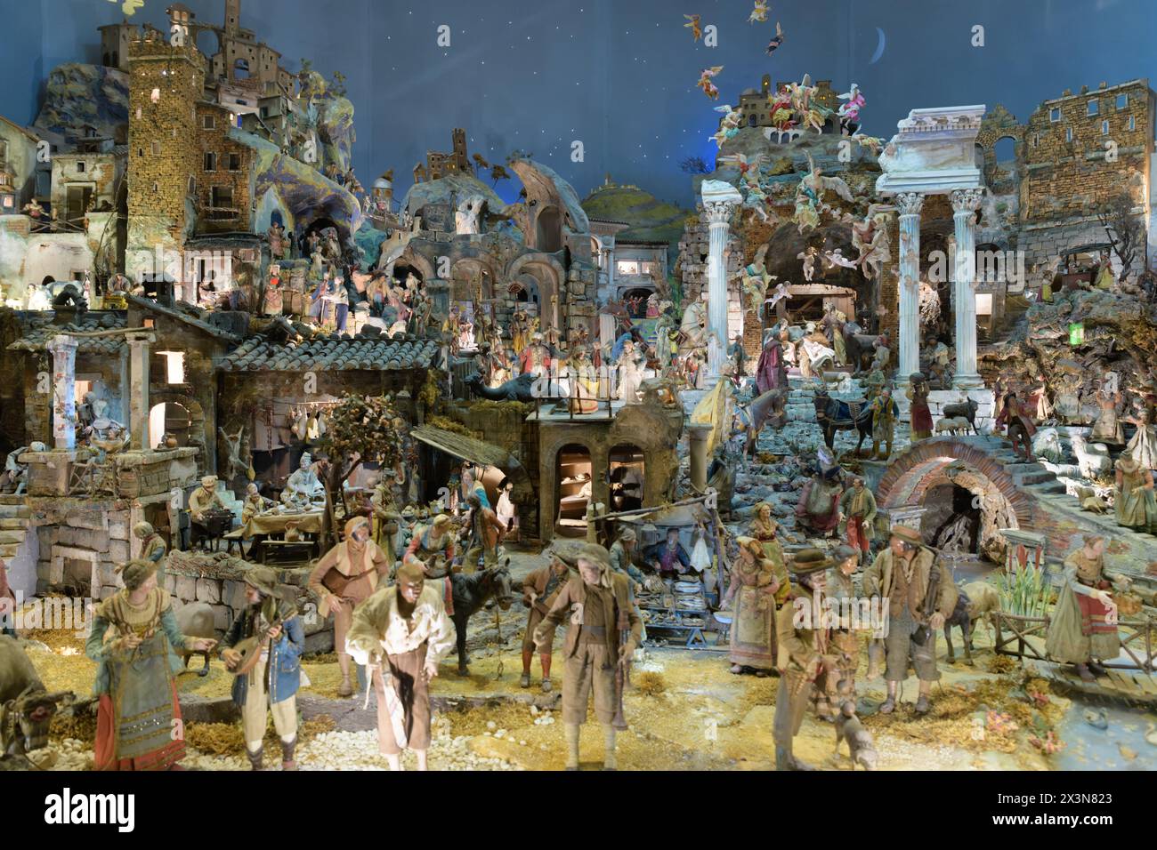 The 18th-century nativity scene in the basilica of Cosmas and Damian ...