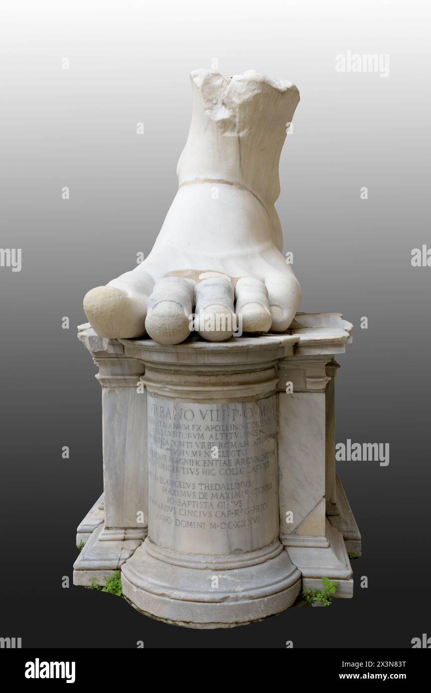 Colossal statue of Constantine: left foot of the Colossus of ...