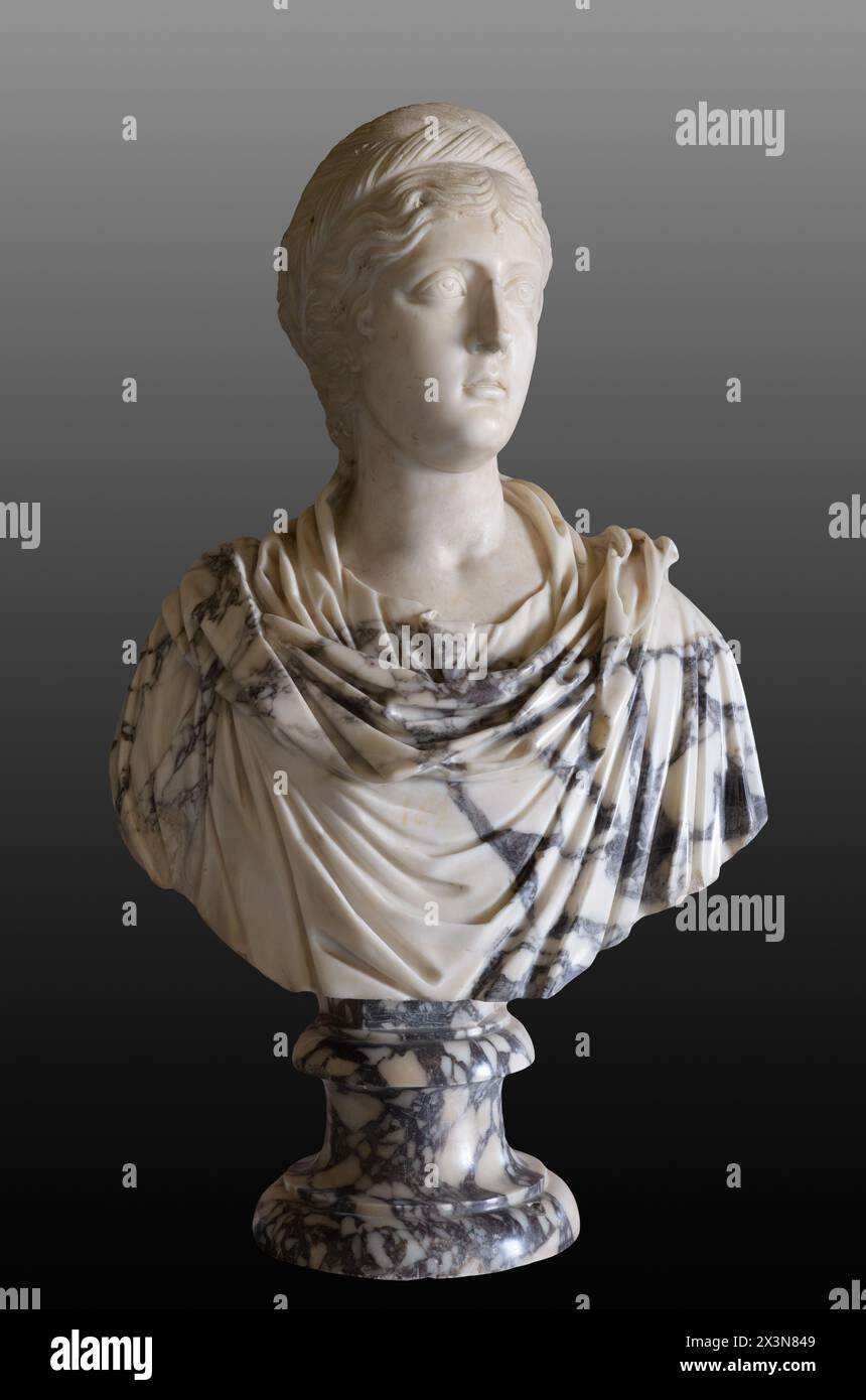 Ancient Roman portrait bust of a woman from the imperial house. Rome ...
