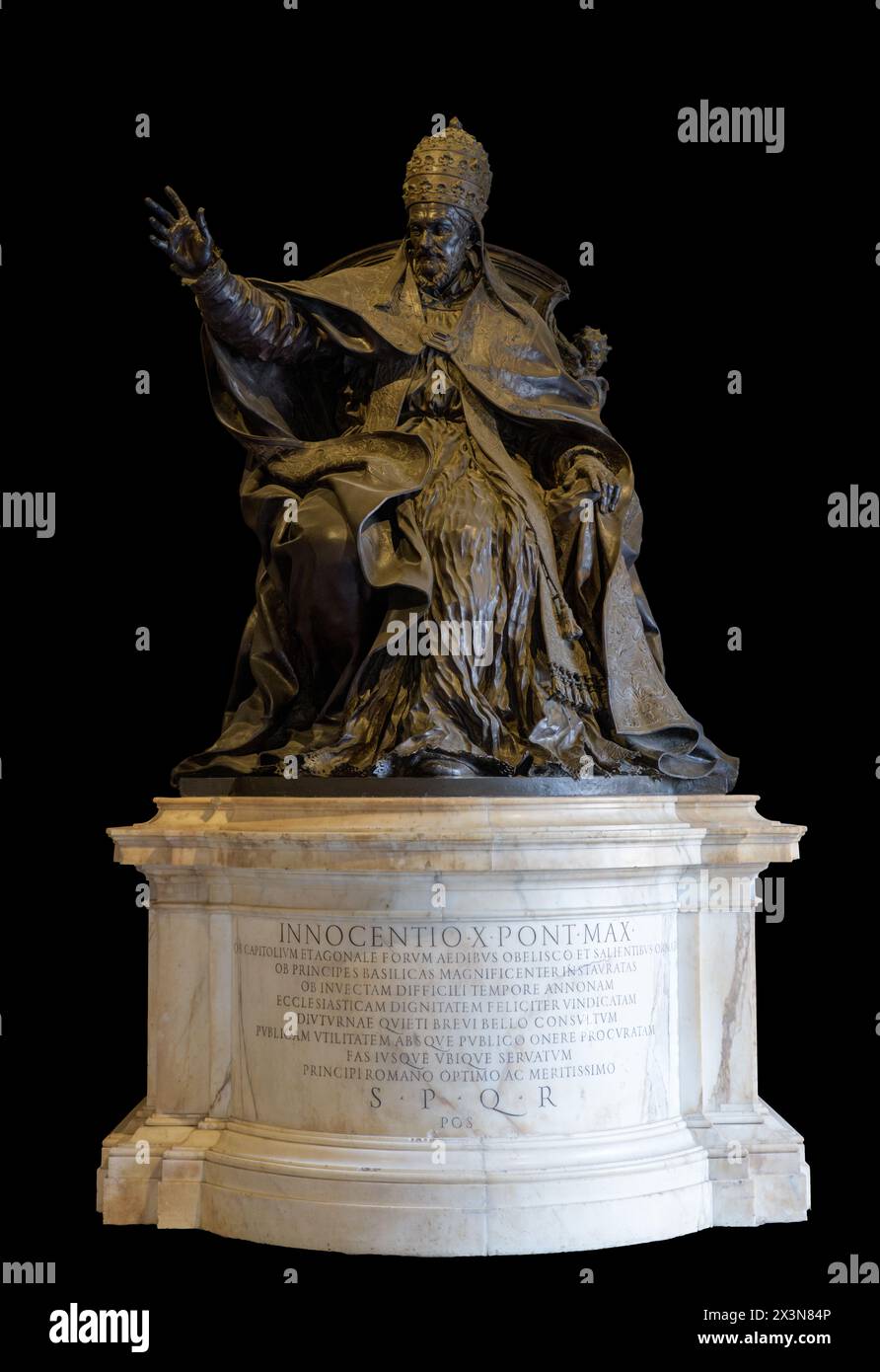 Pope Innocent X by Alessandro Algardi. Rome, Italy Stock Photo - Alamy