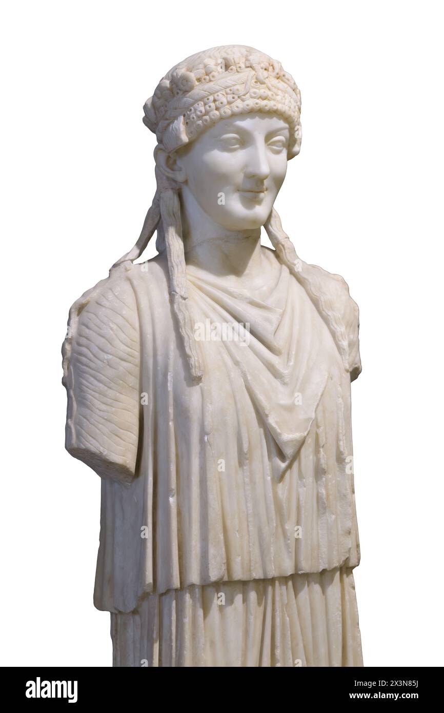 Herm of a Caryatid, Roman, Augustan era, marble. Rome, Italy Stock ...