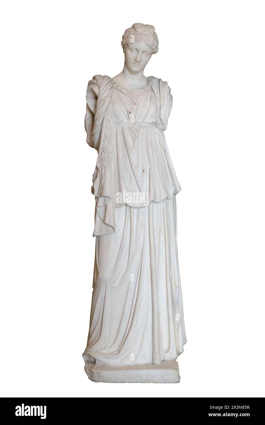Female statue with peplos, Roman copy inspired by early Hellenistic ...