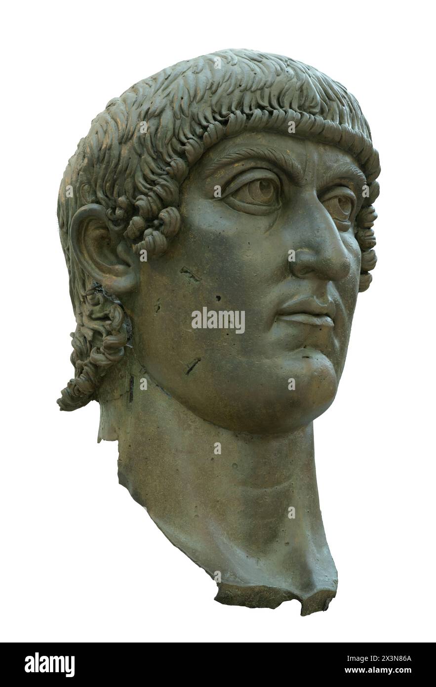 Constantine the Great. Head of a bronze colossus of Constantine I ...