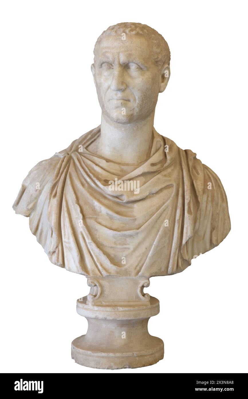 Ancient Roman portrait bust of a man Stock Photo - Alamy