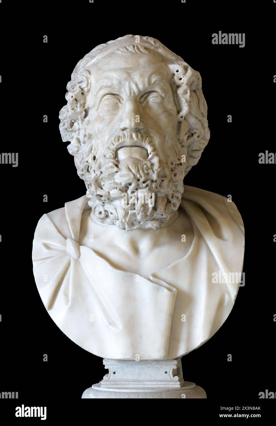 Homer. Marble bust of the ancient Greek poet Stock Photo - Alamy