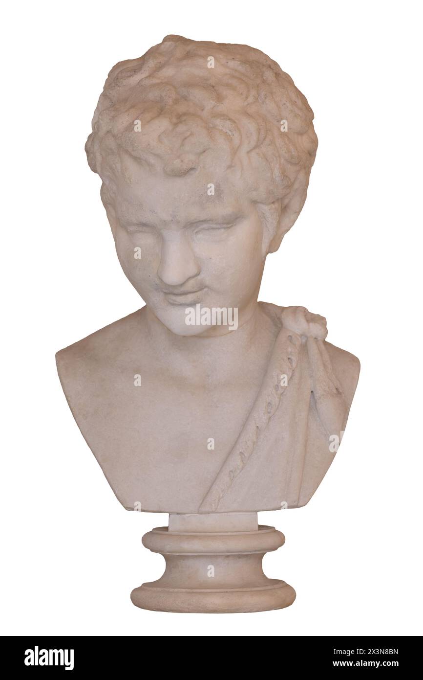 Ancient Roman portrait bust of a young man Stock Photo - Alamy