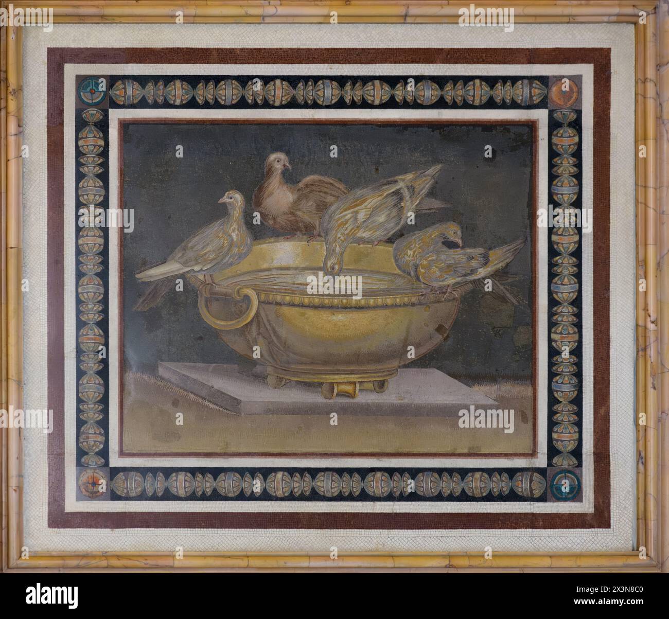 Capitoline Doves - mosaic from Hadrian’s Villa is depicting a group of ...
