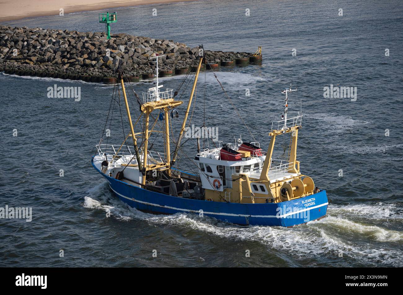 Ijmuiden The Netherlands 22nd April 2024 Beam trawler fishing vessel ...