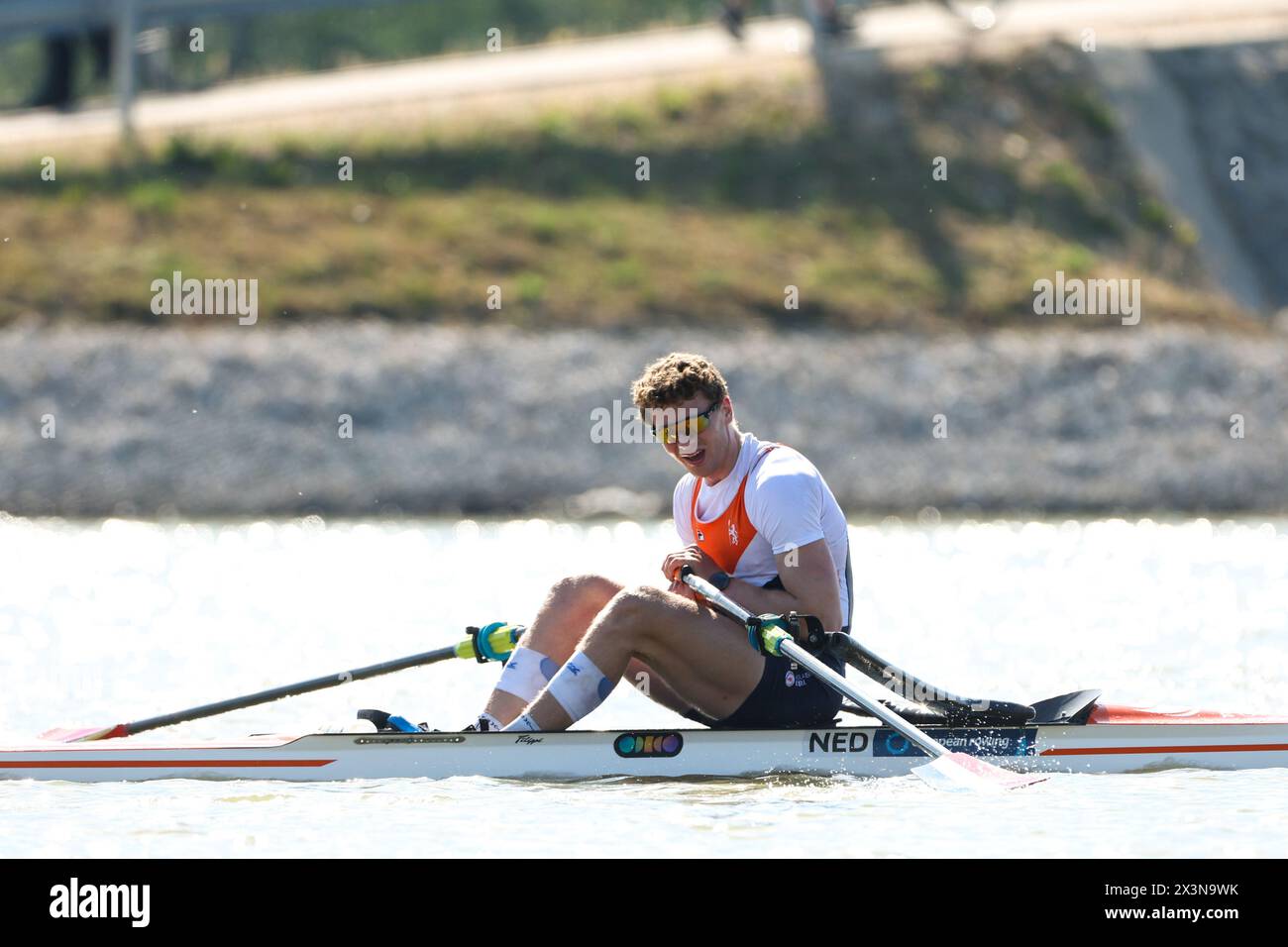 SZEGED, HUNGARY - APRIL 28: Pieter van Veen of the Netherlands during ...
