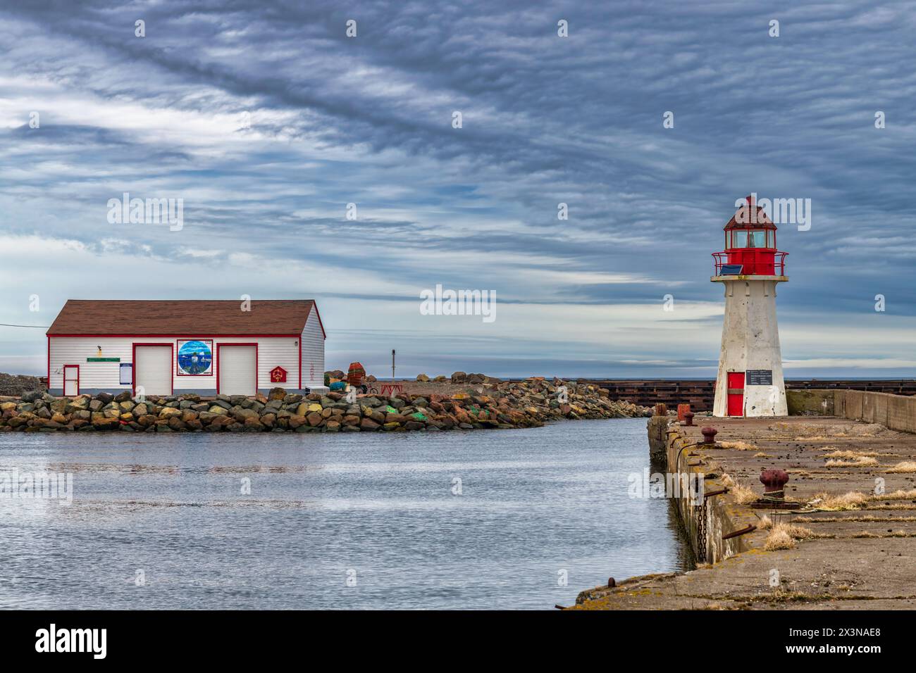Lighthouse and Shack - Grand Bank, Newfoundland Stock Photo - Alamy