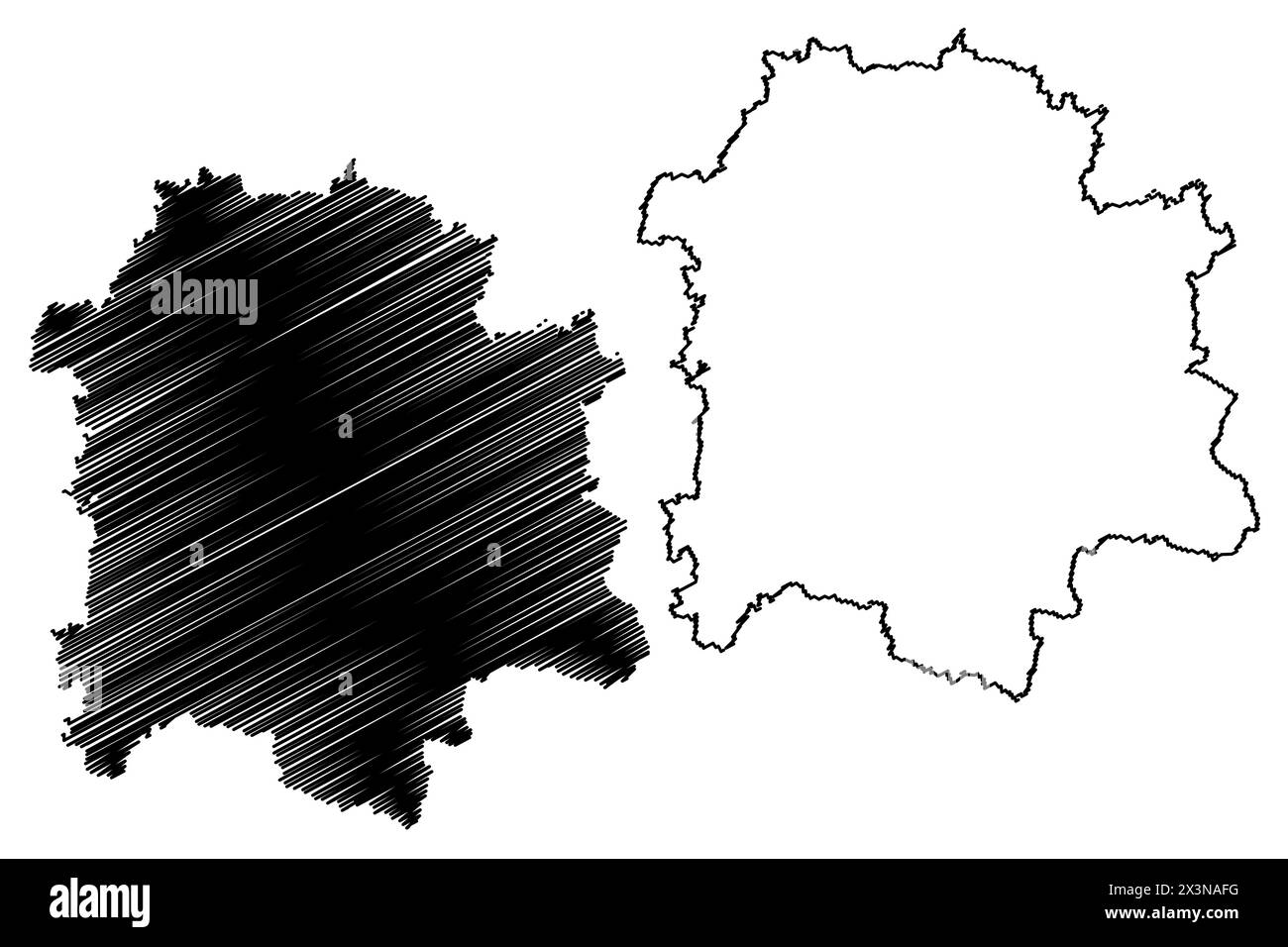 Mid-Western Regional (Commonwealth of Australia, New South Wales, NSW) map vector illustration ...