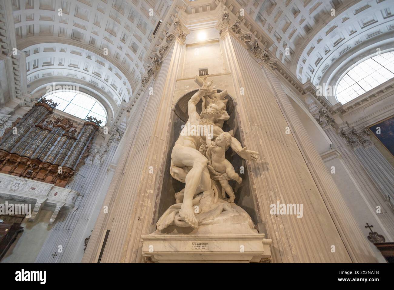GENOA, ITALY JULY 26, 2023 - The statue of San Bartolomeo of the ...